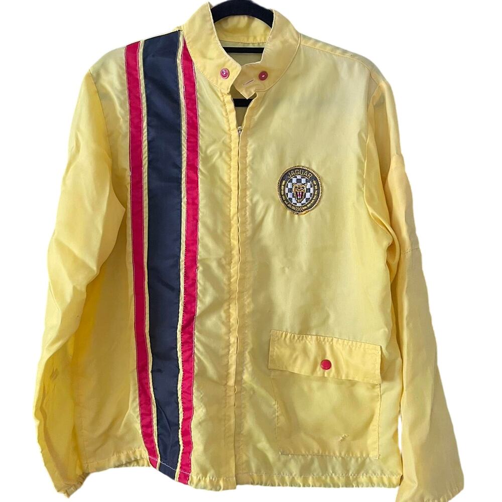 Vintage 70s Jaguar Racing Jacket Adult Medium - Gem
